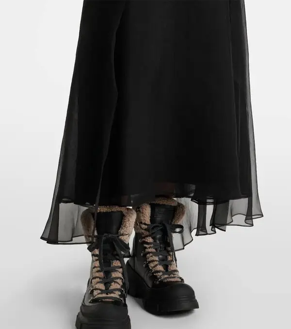 Brunello Cucinelli Silk Midi Skirt