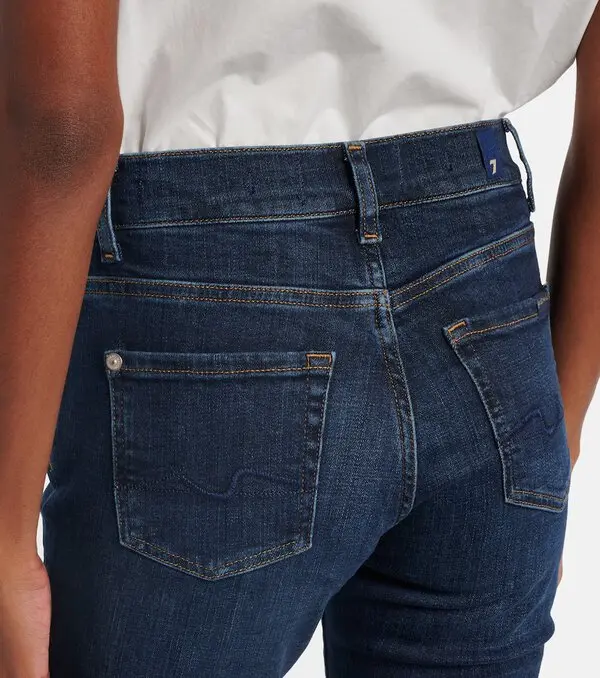 7 For All Mankind Low-rise Bootcut Jeans - Blue