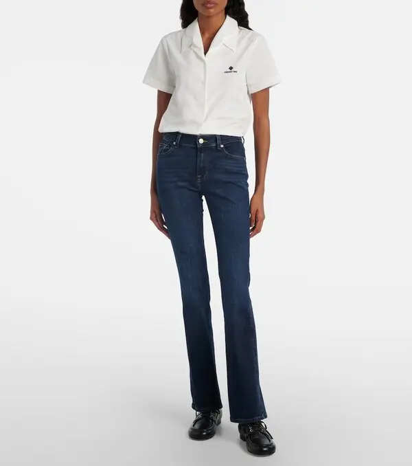 7 For All Mankind Low-rise Bootcut Jeans - Blue