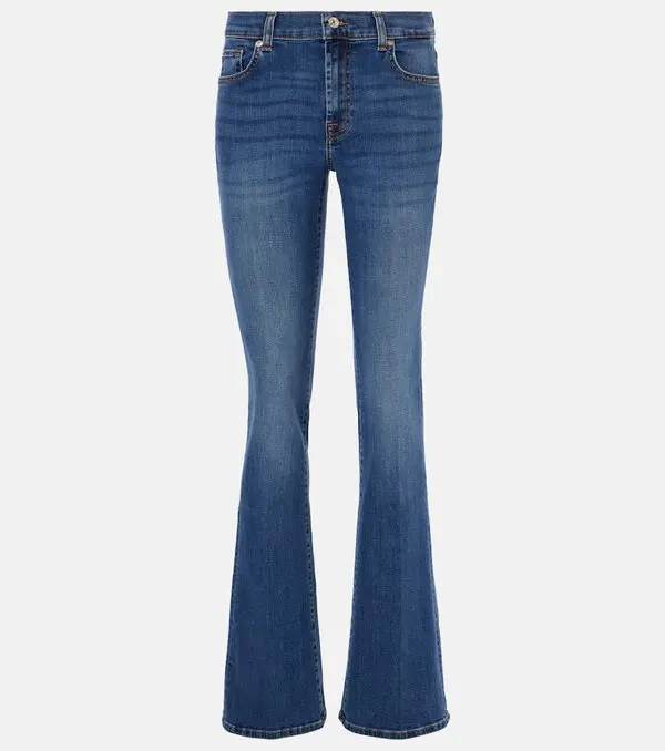 7 For All Mankind Low-rise Bootcut Jeans - Blue