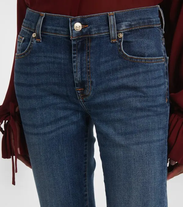 7 For All Mankind Low-rise Bootcut Jeans - Blue