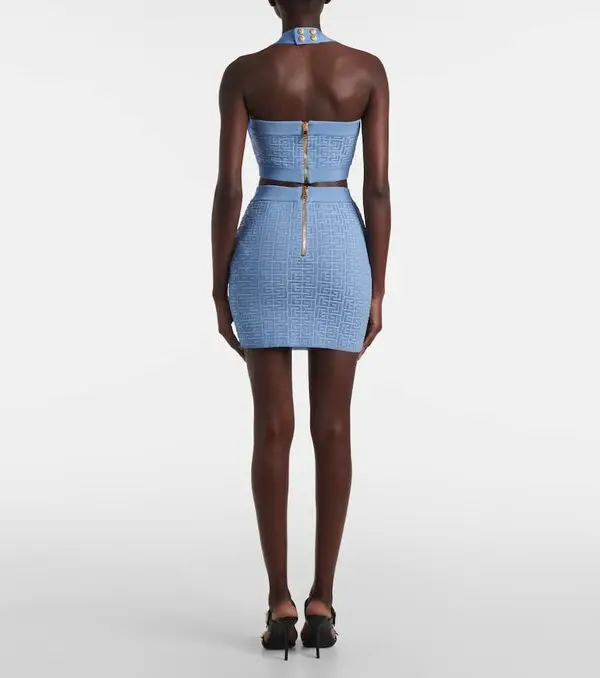 Balmain Monogram Mini Skirt