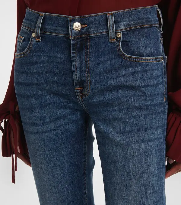 7 For All Mankind Low-rise Bootcut Jeans - Blue