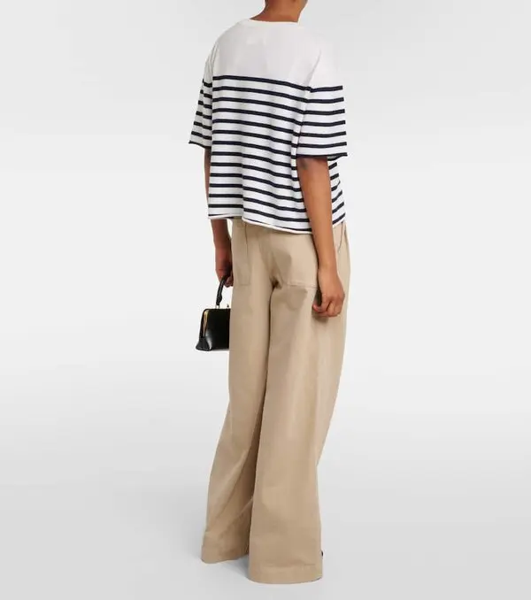 LISA YANG Cila Striped Cashmere T-shirt