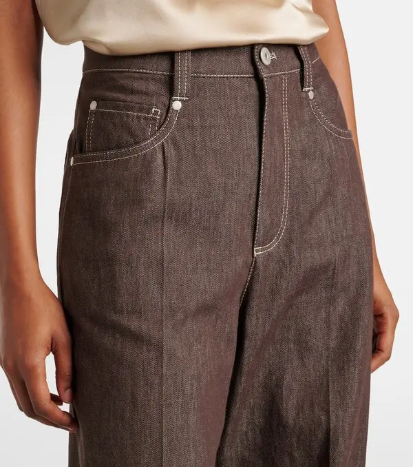 Brunello Cucinelli Mid-rise Wide-leg Jeans