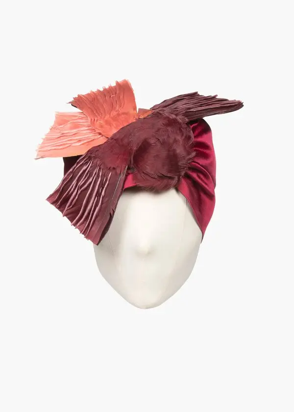JENNIFER BEHR X New York Vintage Edie Turban - Ruby