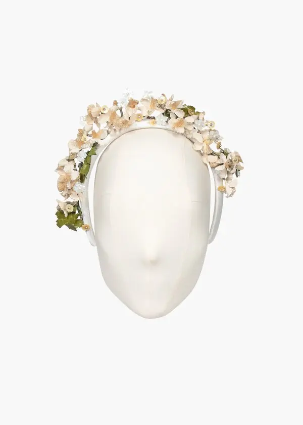 JENNIFER BEHR X New York Vintage Elena Headband - Cream