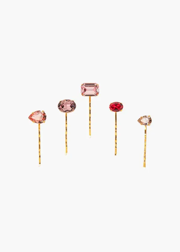 JENNIFER BEHR Karina Bobby Pin Set - Rose