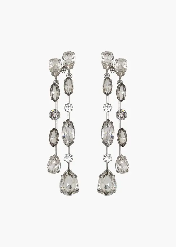 JENNIFER BEHR Nessa Drop Earrings - Crystal