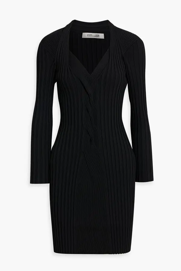 Veronique Twisted Ribbed-knit Mini Dress