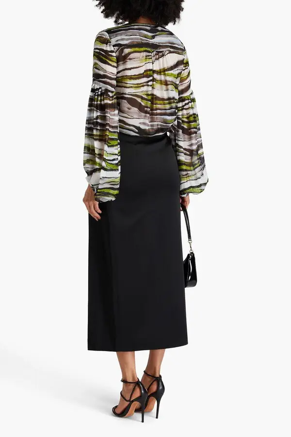 Diane Von Furstenberg Sarita Printed Voile Blouse