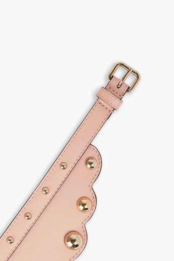 NWT RED Valentino Blush Studded Bow Belt Red Valentino Embellished Leather Belt In Blush - 55% Off  main image 3