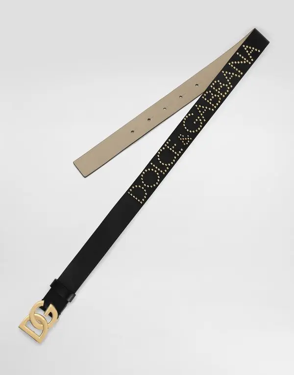 Dolce & Gabbana Calfskin Belt With Logo
