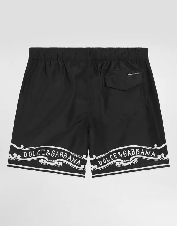Dolce & Gabbana Fabric Swim Trunks With Bandanna - Print