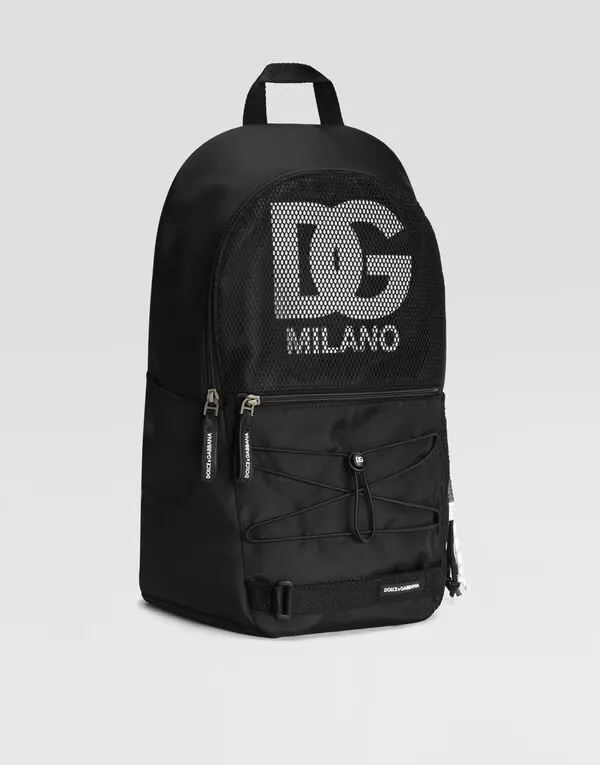 Dolce & Gabbana Nylon Mesh Backpack With Dg Logo