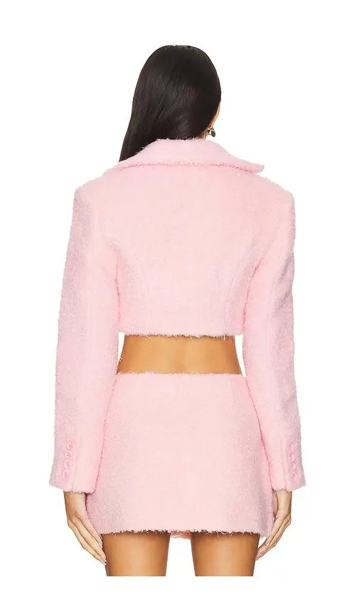 YUHAN WANG Cropped Faux Fur Jacket