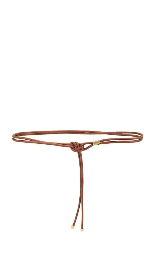 Isabel Marant Silvia Leather Belt - Cognac & Gold