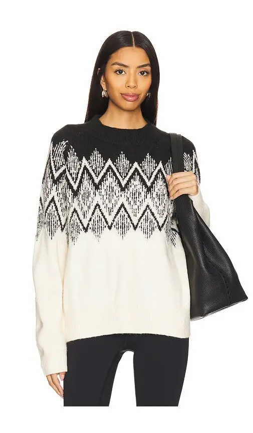 Varley Siren Relaxed Jacquard Pullover Sweater
