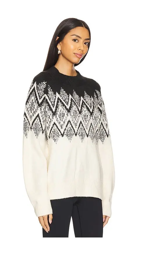 Varley Siren Relaxed Jacquard Pullover Sweater