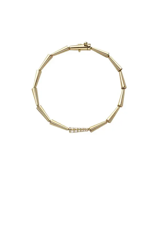 Melissa Kaye Lola Linked Bracelet - 18k Yellow Gold & Diamonds