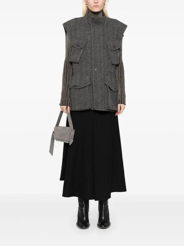 JNBY Asymmetric Draped Skirt - Black