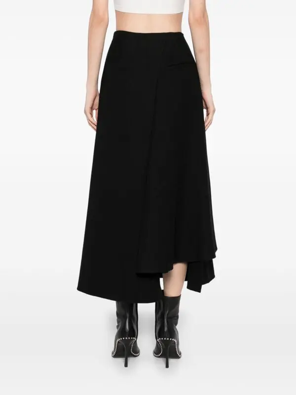 JNBY Asymmetric Draped Skirt - Black