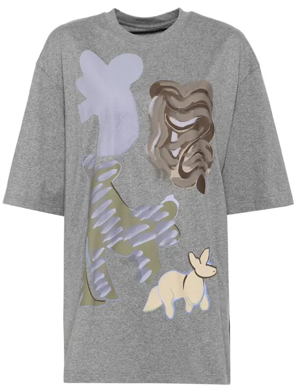 JNBY Graphic-print T-shirt - Grey