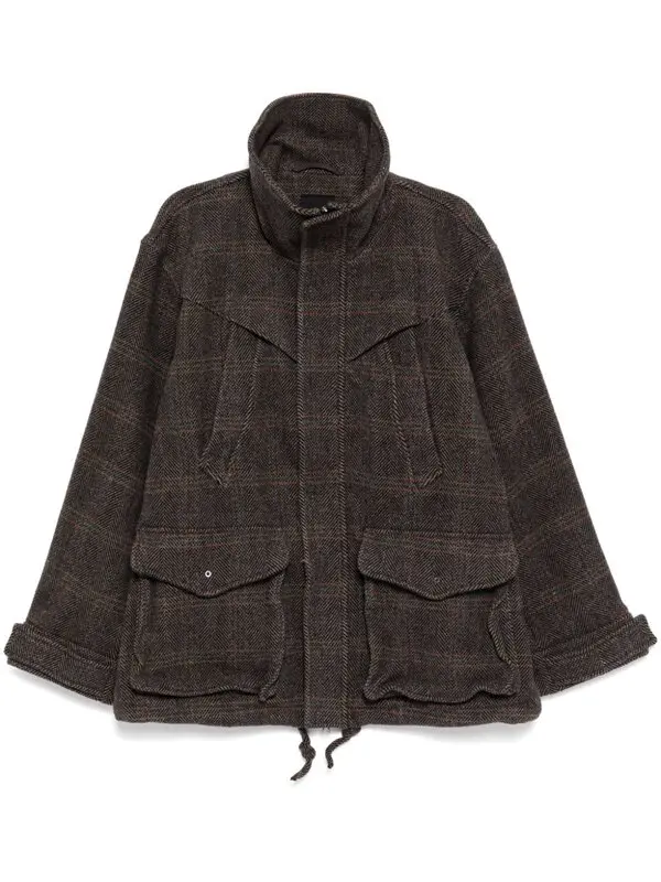 JNBY Drawstring-waist Checked Jacket