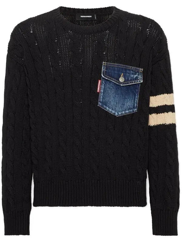 Dsquared2 Cable-knit Jumper - Black