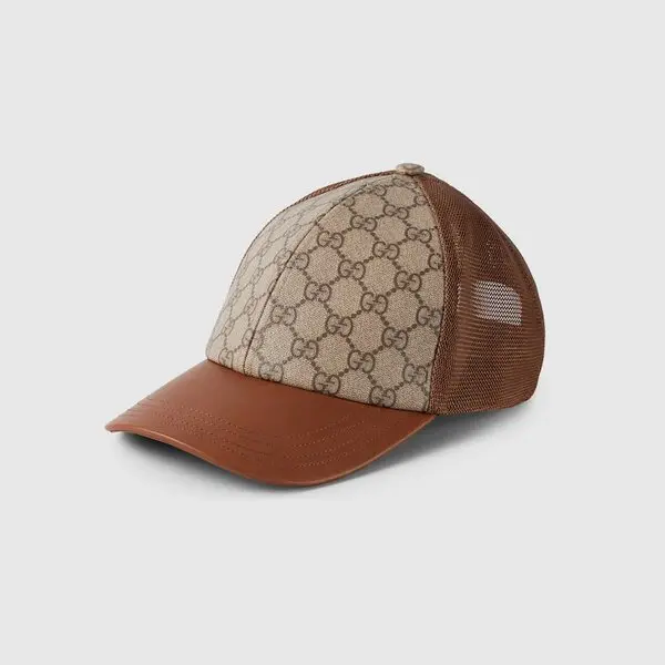 Gucci Gg Monogram Canvas Baseball Cap - Beige