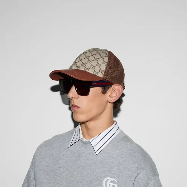 Gucci Gg Monogram Canvas Baseball Cap - Beige