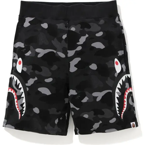 A BATHING APE Gradation Camo Side Shark Sweat Shorts