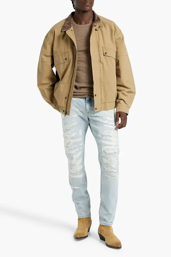 John Elliott Corduroy-trimmed Cotton-canvas Jacket