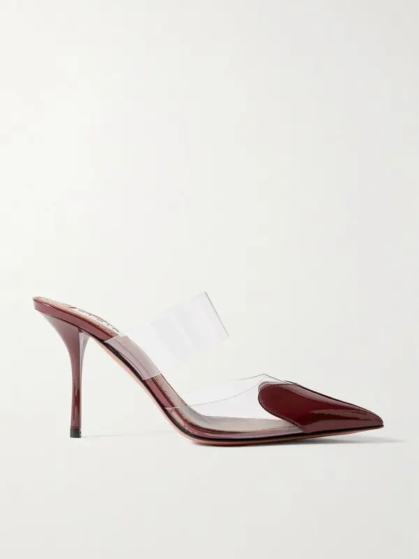 Alaïa Pvc And Patent-leather Pumps - Burgundy