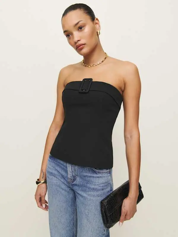 REFORMATION Aradia Strapless Top