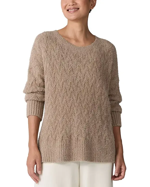 Eileen Fisher Cable Knit Sweater - Biscuit