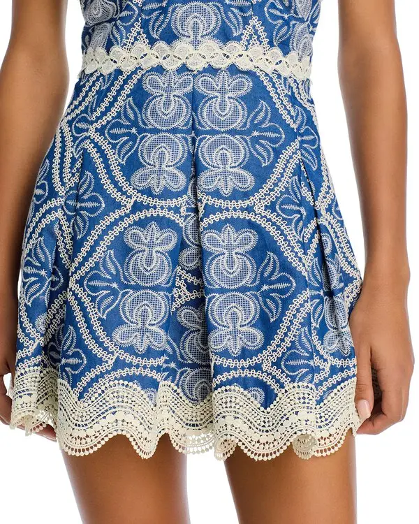 Waimari Cassandra Embroidered Mini Dress