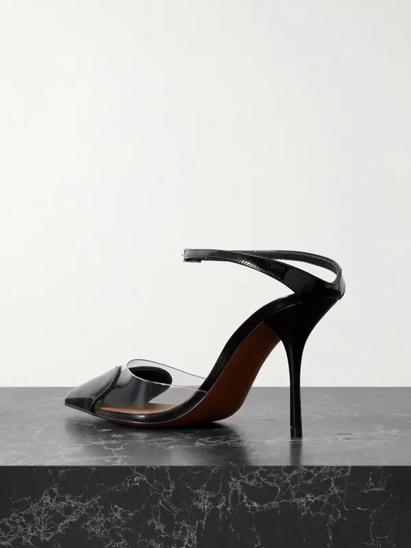 Alaïa Caur 90 Pu And Patent-leather Pumps