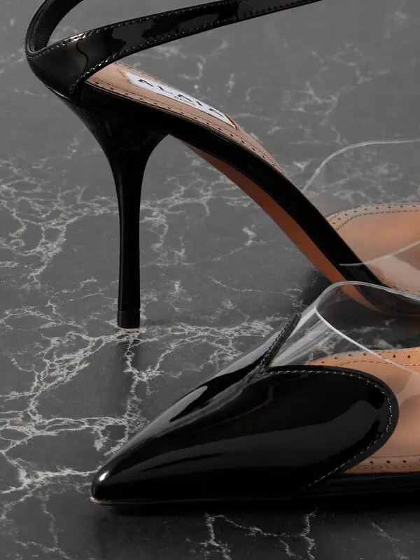 Alaïa Caur 90 Pu And Patent-leather Pumps