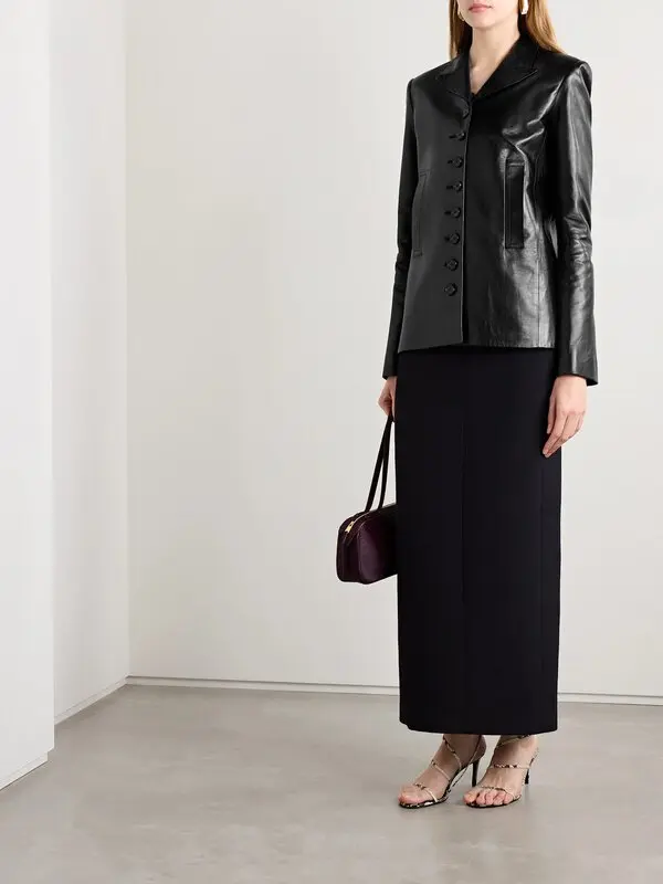 Khaite Saraphina Leather Jacket - Black