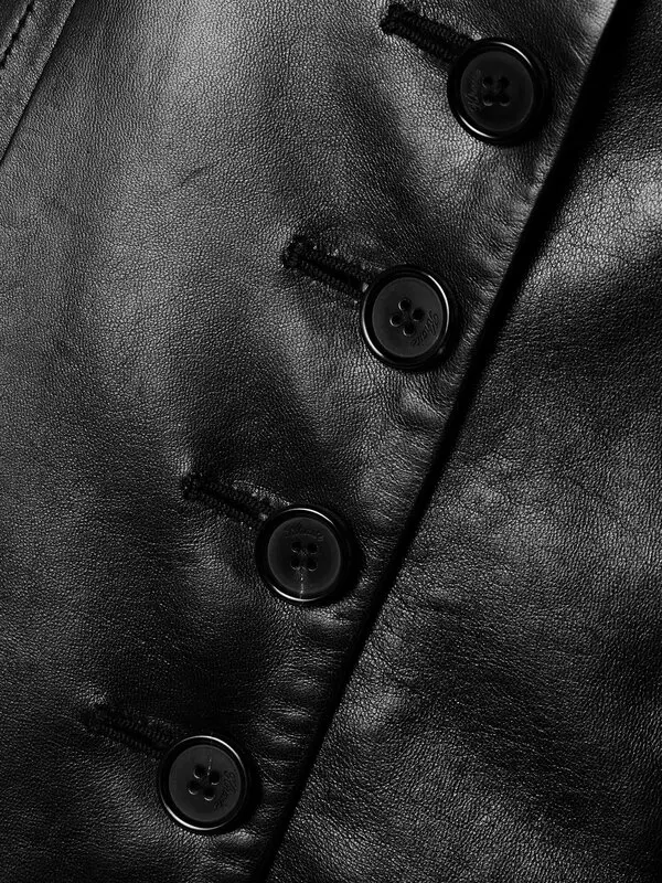 Khaite Saraphina Leather Jacket - Black
