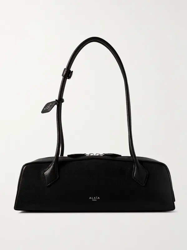 Alaïa Le Teckel Textured-leather Shoulder Bag - Black