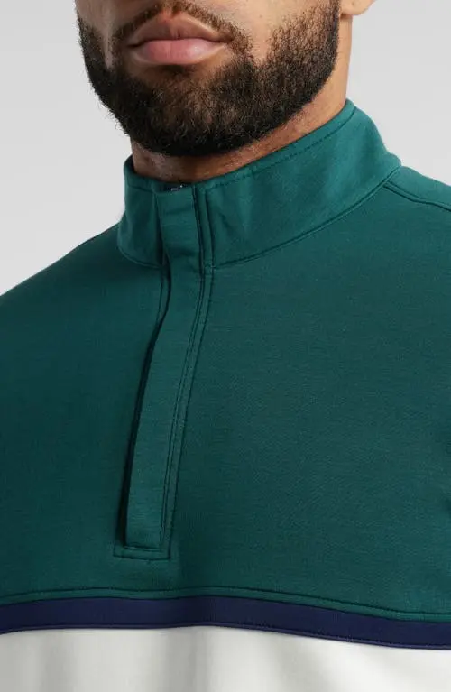 SWANNIES Owen Chest Stripe Golf Quarter Zip