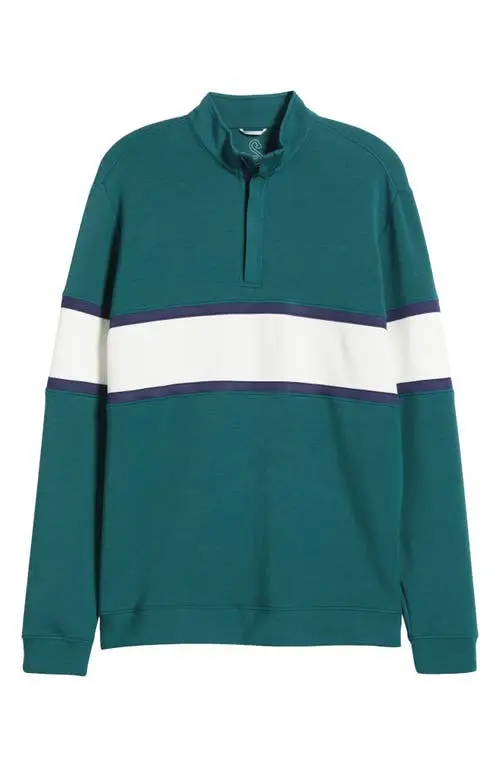 SWANNIES Owen Chest Stripe Golf Quarter Zip