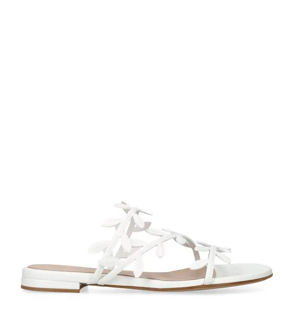 GIANVITO ROSSI Laurel-detail Flavia Sandals - White
