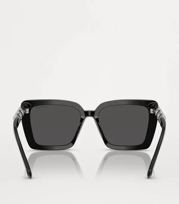 SWAROVSKI Acetate Cat Eye Sunglasses - Black