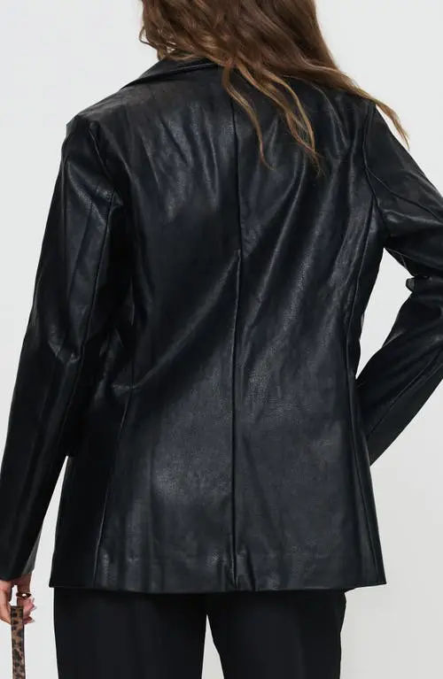 Princess Polly Ellen Faux Leather Blazer