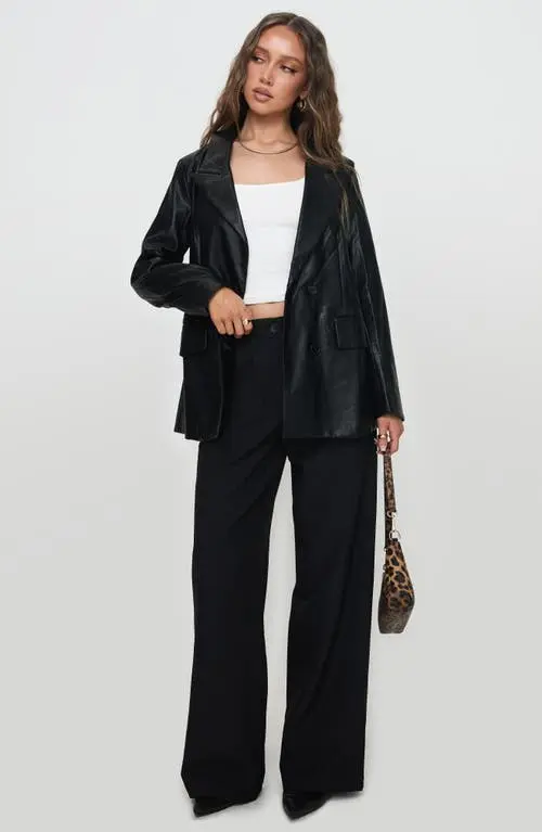 Princess Polly Ellen Faux Leather Blazer