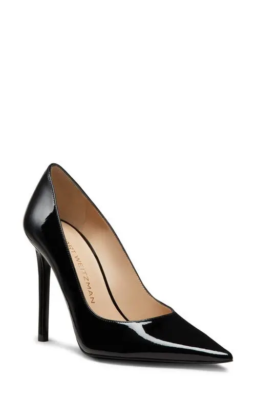 STUART WEITZMAN Power 100 Pump - Black Patent