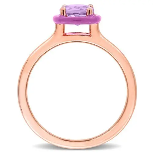 JULIANNA B. Gemstone And Enamel Solitaire Ring